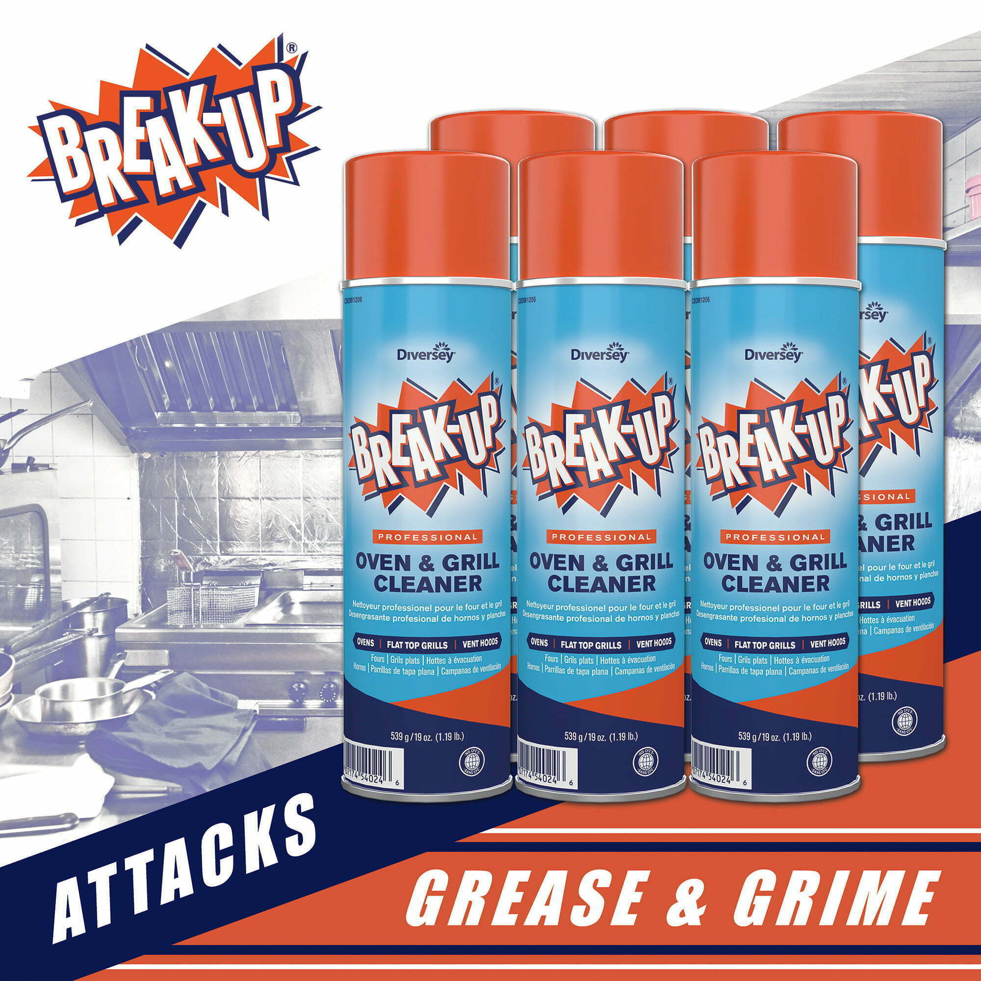Break-Up Professional Oven & Grill Cleaner, 19 oz, RTU - Bermuda ...